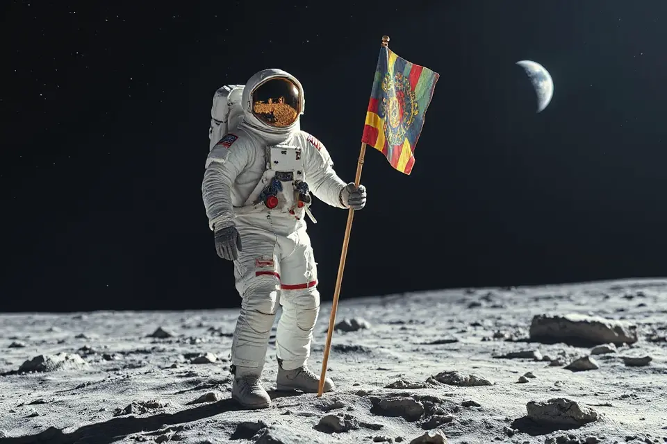 10+ Royalty Free Astronaut on Moon Stock Photos - Sentinel Mission