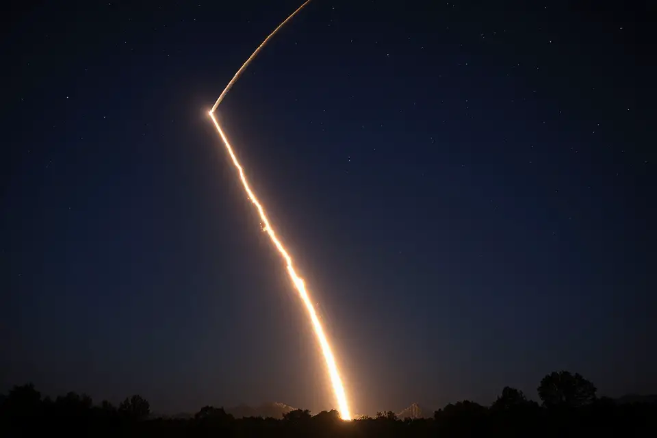 10+ Royalty Free Rocket Trail Night Photos - Sentinel Mission